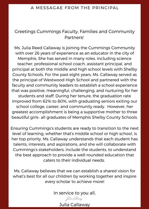 Meet Our Team / Principal's Corner